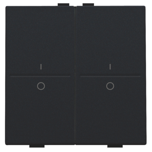 Niko Pure steel black Toets 2-voudig I-0 voor busdrukknop of RF ...